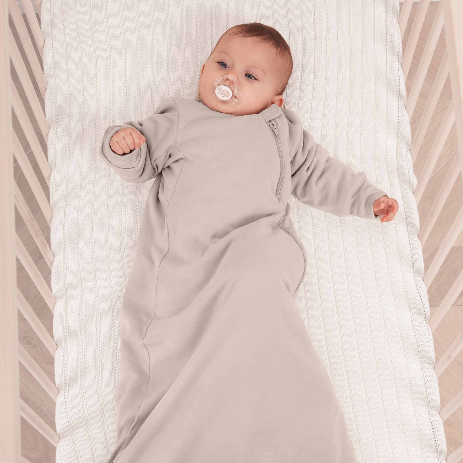 Camel Wool Long Sleeve Sleep Sack 1.0 TOG - Dusty Pink | Kaiya Baby