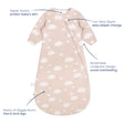 Camel Wool Long Sleeve Sleep Sack 2.5 TOG - Pink Sky | Kaiya Baby